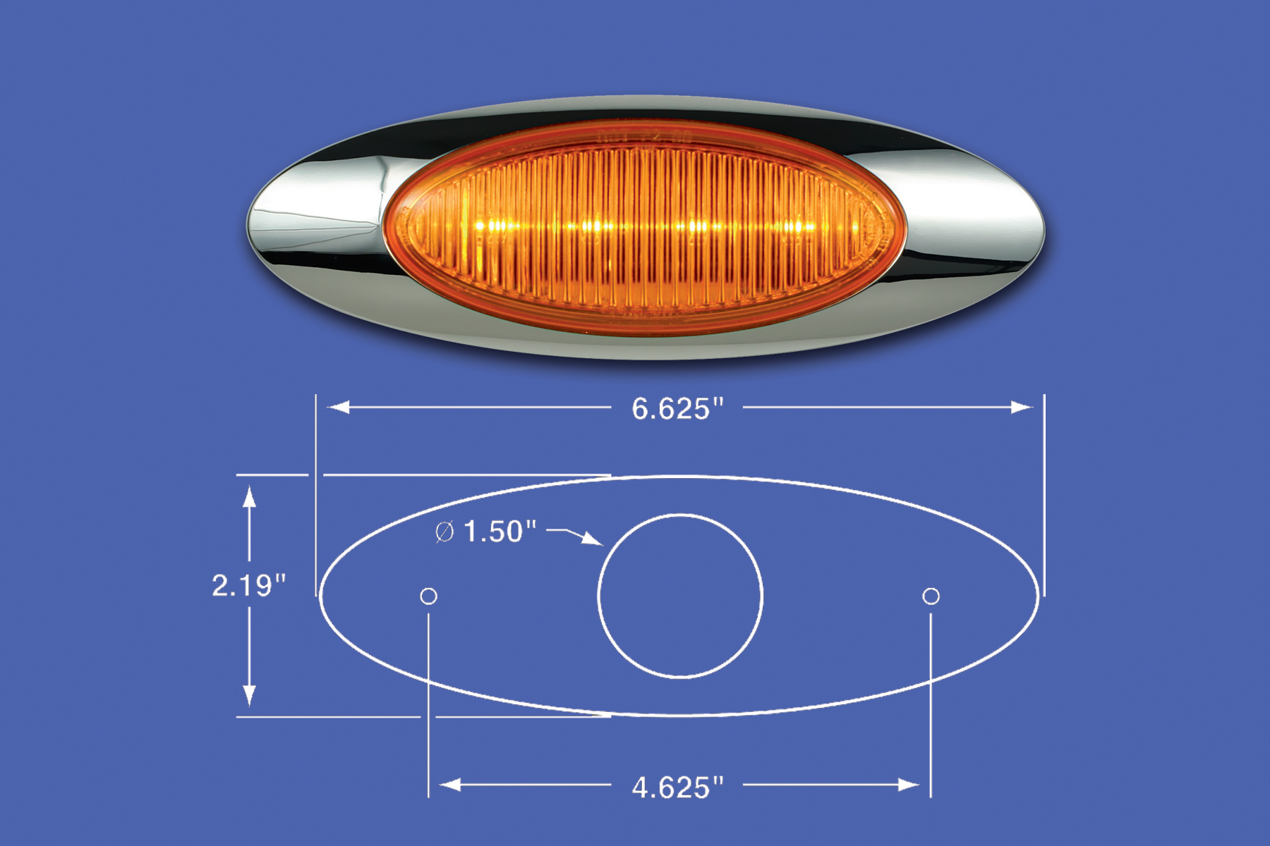 M1 AMBER LED TURN SIGNAL WITH BEZEL – Panelite